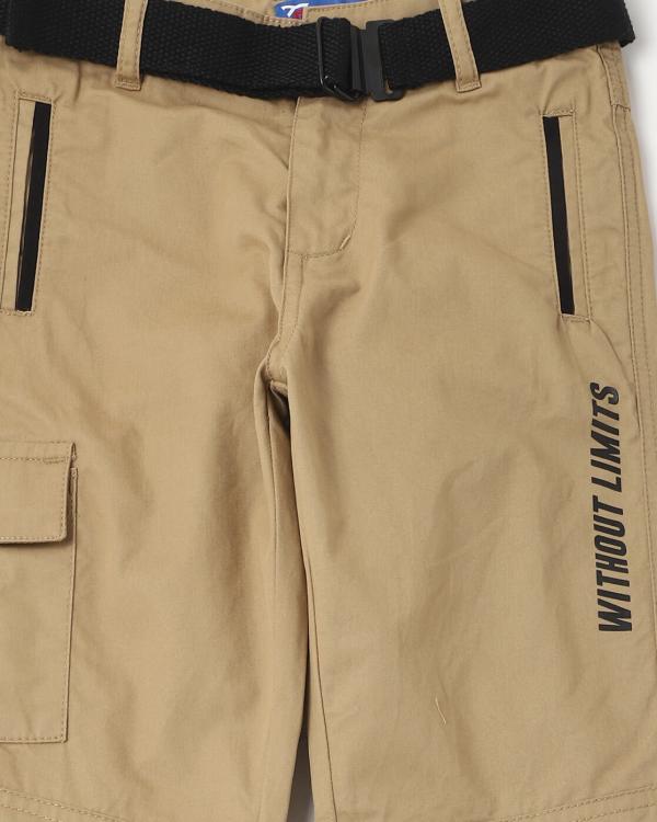 Flat-Front Cargo Pants with Detachable belt - JioMart