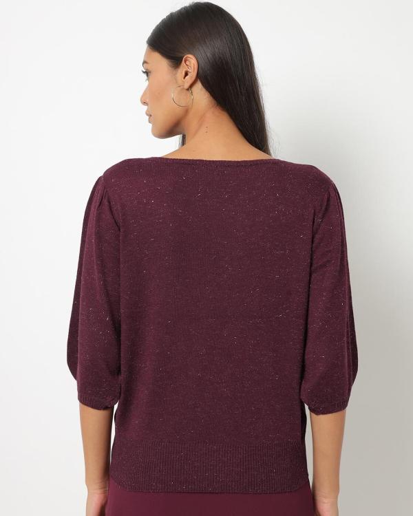 Knitted Round-Neck Pullover - JioMart