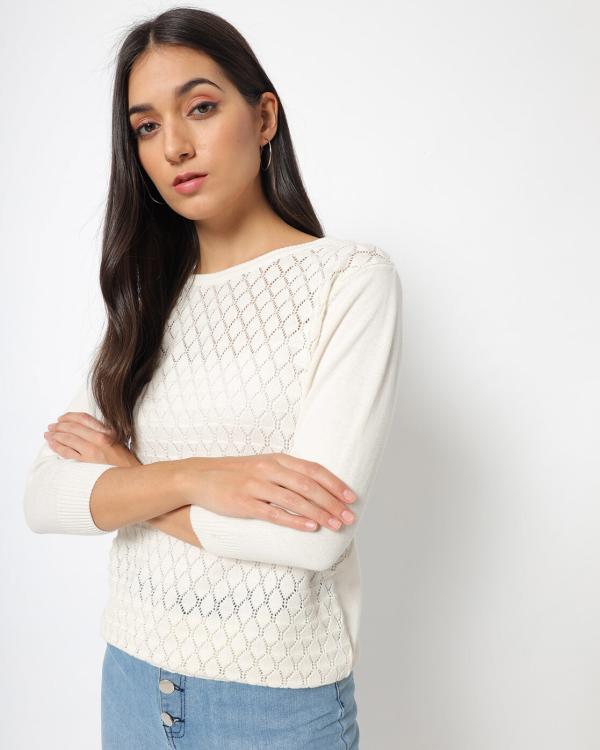 Knitted Round-Neck Pullover - JioMart