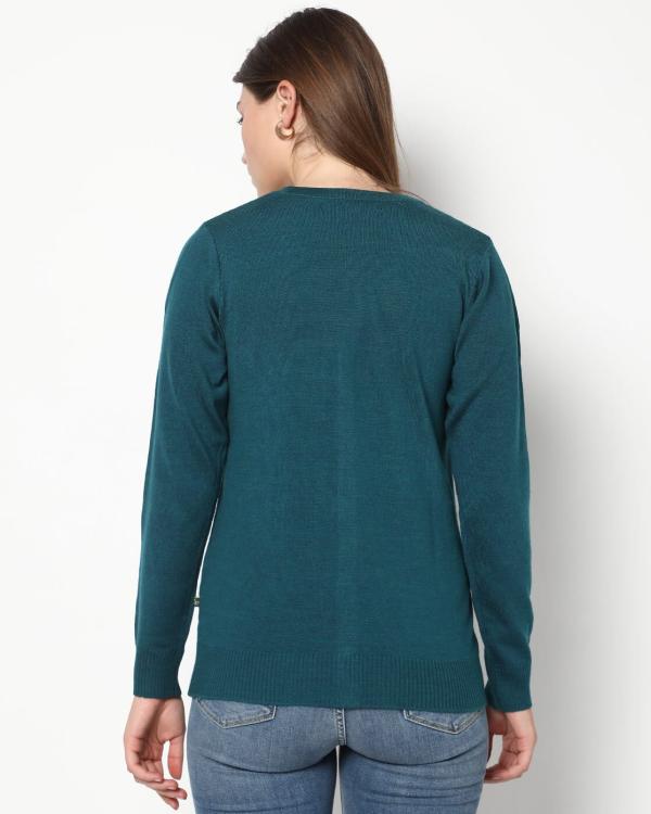 Knitted Button-Front Cardigan - JioMart