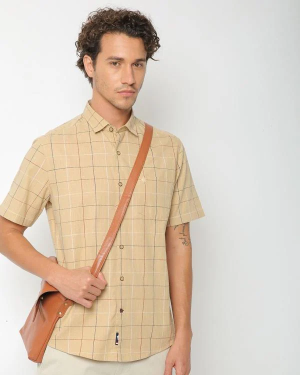 Checked Shirt with Patch Pocket - JioMart