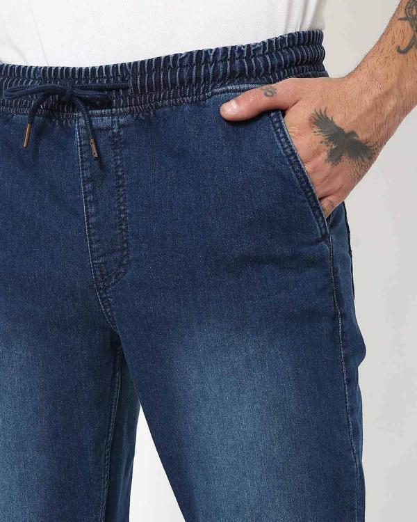 Washed Jogger Jeans with Drawstring Waist - JioMart
