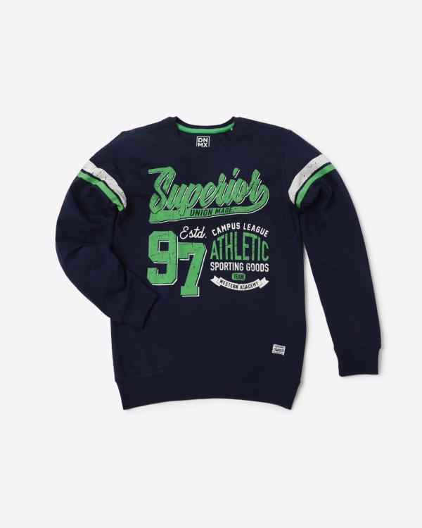 Varsity Print Crew-Neck Sweatshirt - JioMart