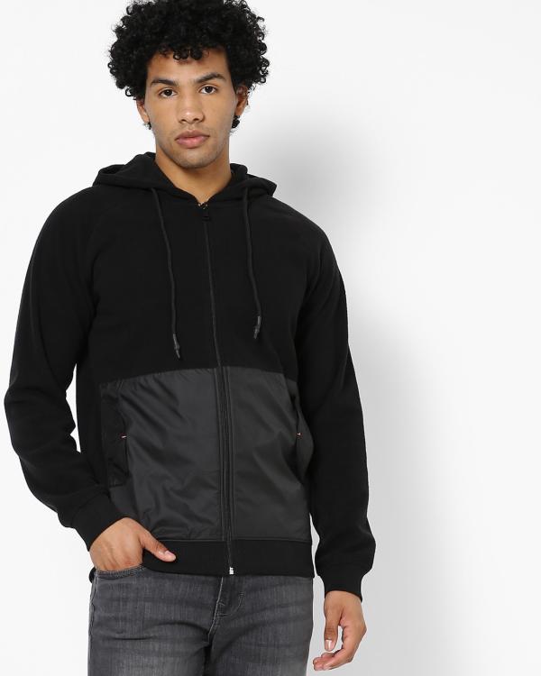Zip-Front Hoodie with Insert Pockets - JioMart