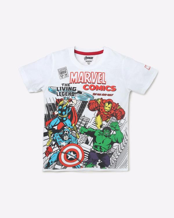Marvel Print Crew-Neck T-shirt - JioMart