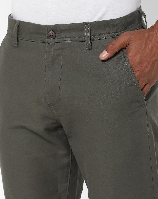 Tapered Fit Flat-Fit Chinos - JioMart