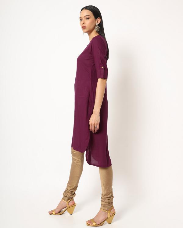 Straight Kurta with Step Hemline - JioMart