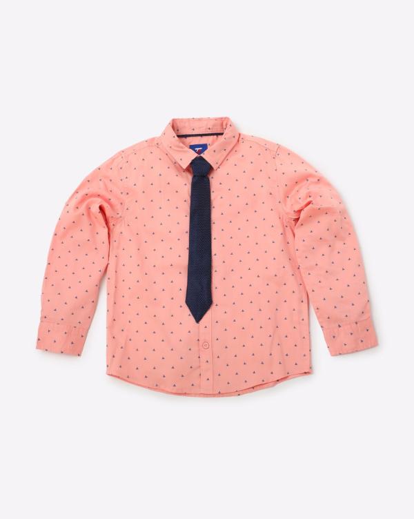 Micro Print Shirt with Tie - JioMart