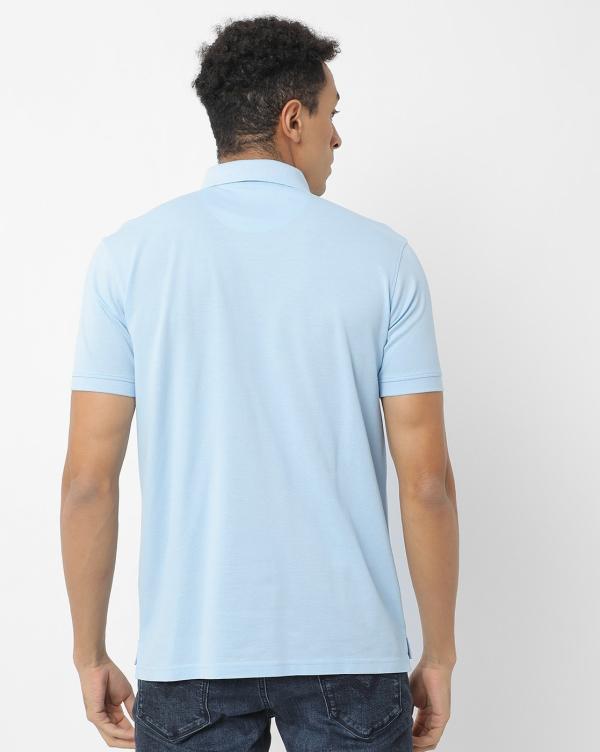 Slim Fit Polo T-shirt with Vented Step Hemline - JioMart
