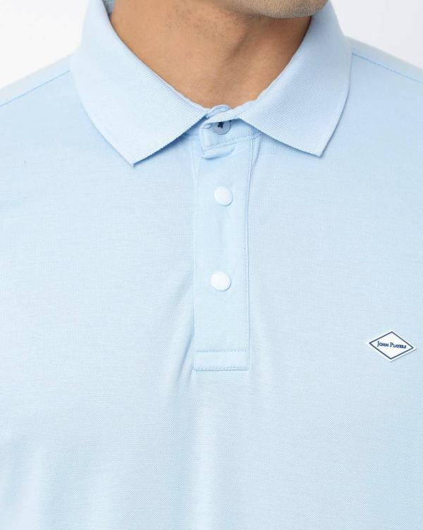 Slim Fit Polo T-shirt with Vented Step Hemline - JioMart