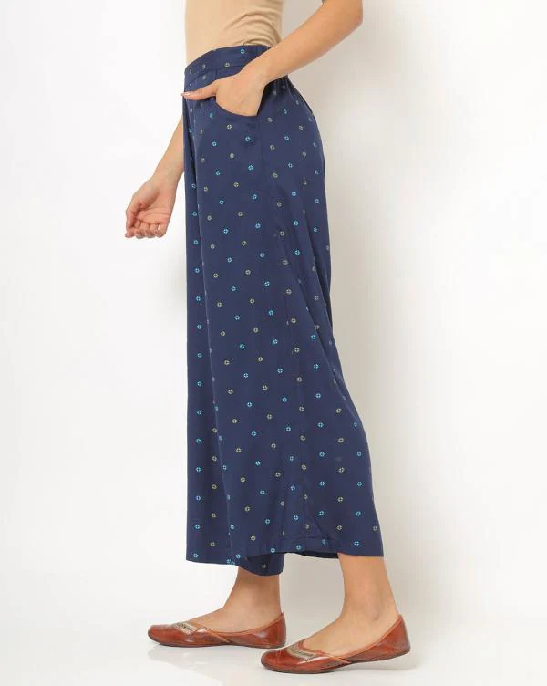 Geometric Print Palazzo Pants - JioMart
