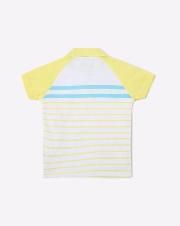 Striped Polo T-shirt with Raglan Sleeves - JioMart