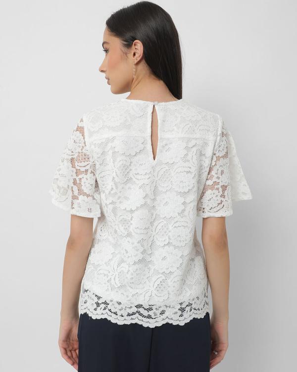 Lace Round-Neck Top - JioMart
