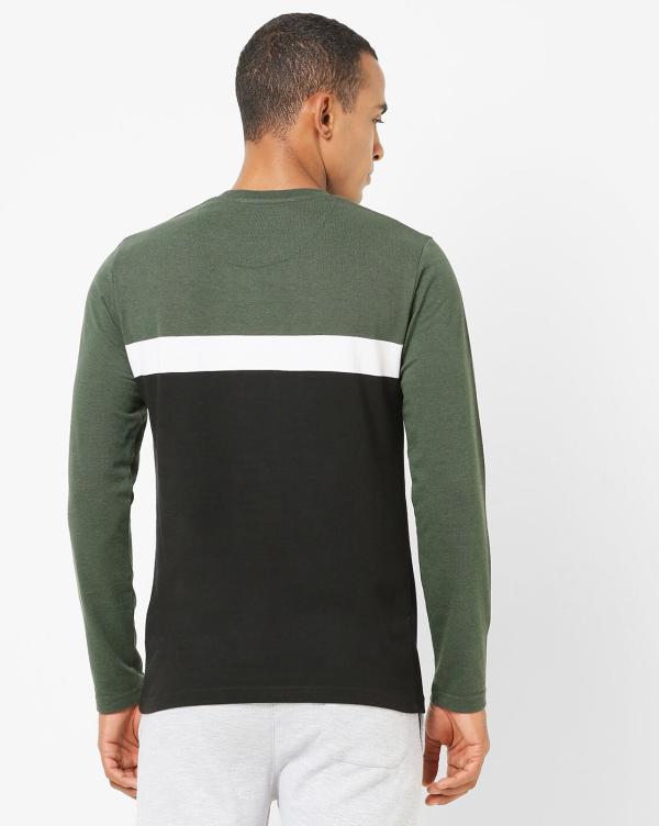Colourblock Crew-Neck T-shirt - JioMart