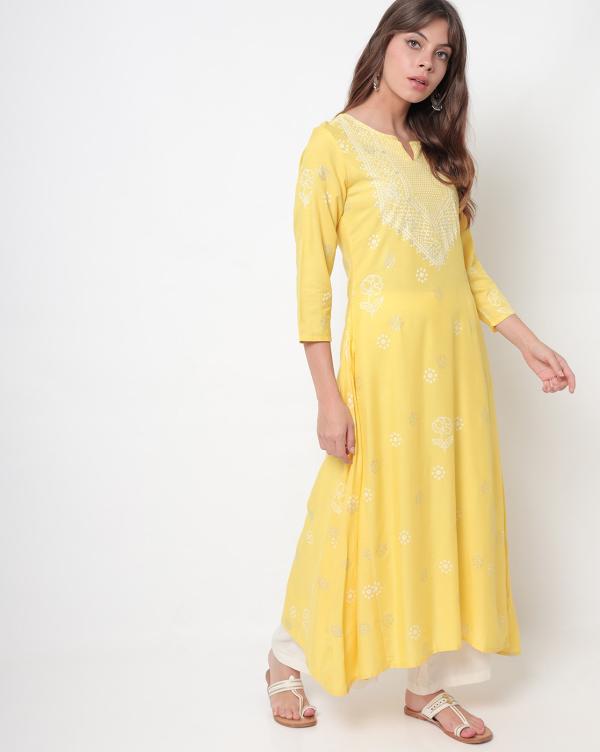 Printed Flared Kurta - JioMart