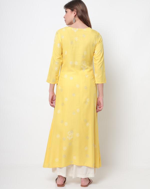Printed Flared Kurta - JioMart