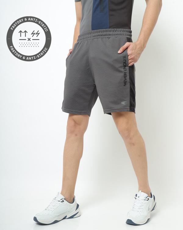 Typographic Print Shorts with Contrast Taping - JioMart