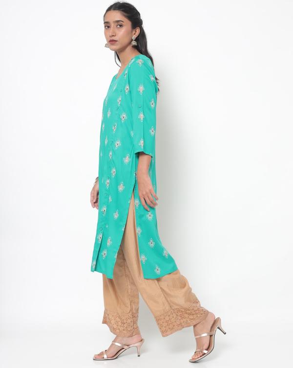 Block Print Straight Kurta - JioMart
