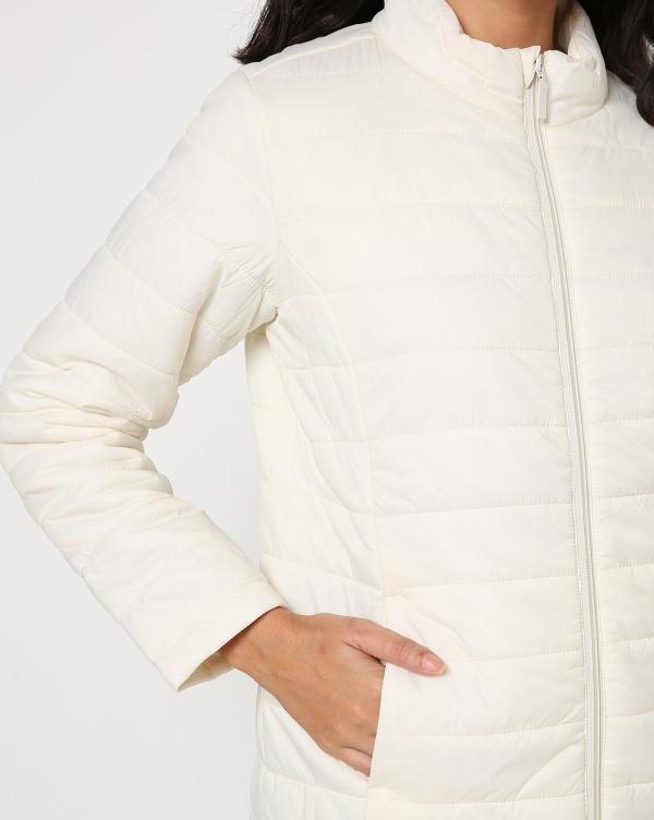 Quilted Zip-Front Puffer Jacket - JioMart