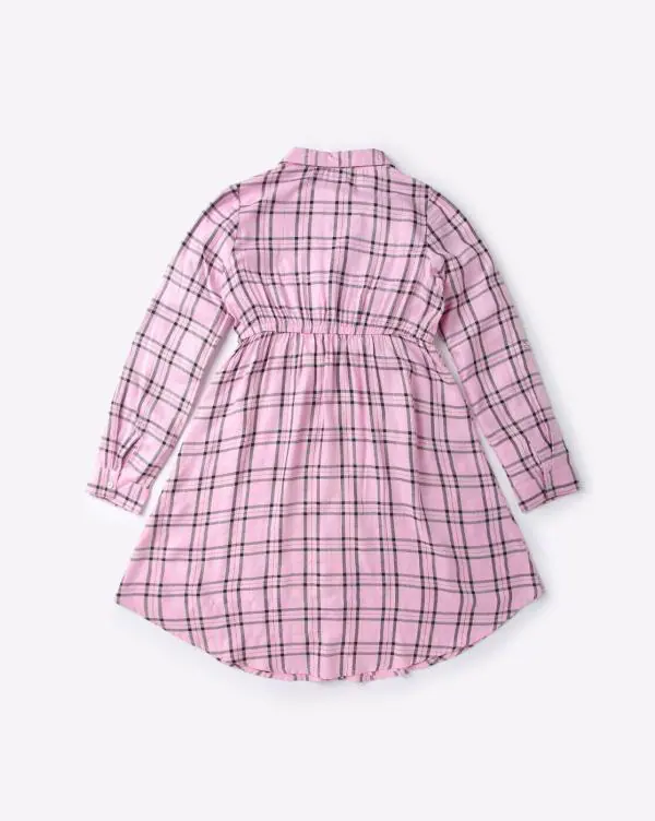 Checked Shirt Dress - JioMart