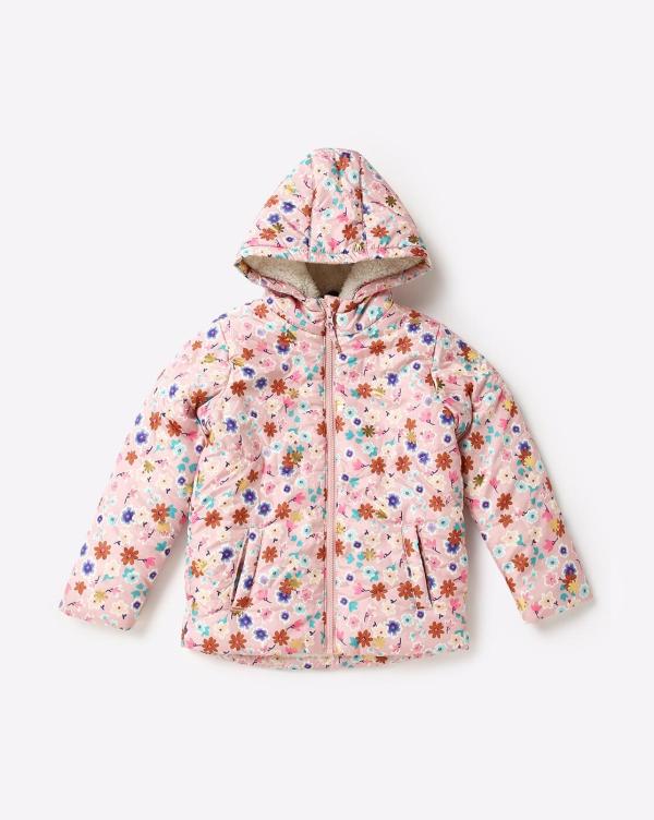 Floral Print Hooded Puffer Jacket - JioMart
