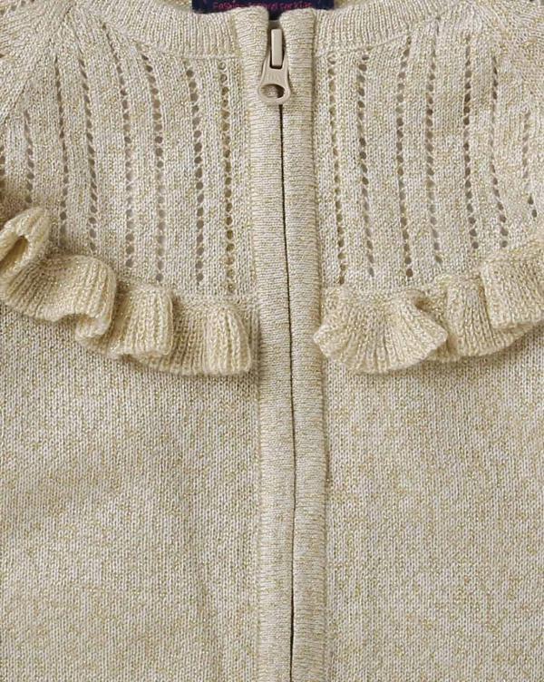 Knitted Sweater with Ruffles Overlay - JioMart