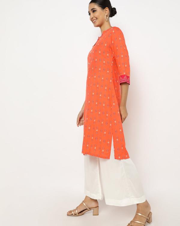 Block Print Straight Kurta - JioMart