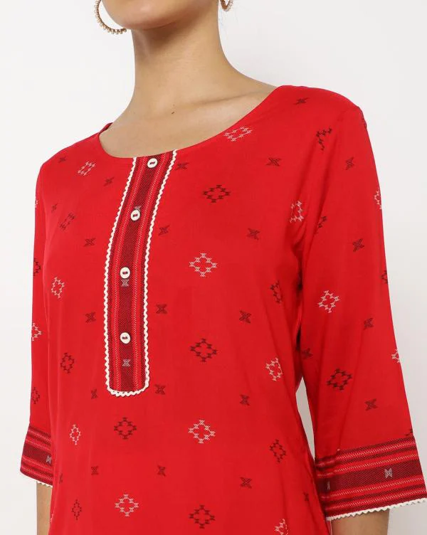 Block Print Straight Kurta - JioMart