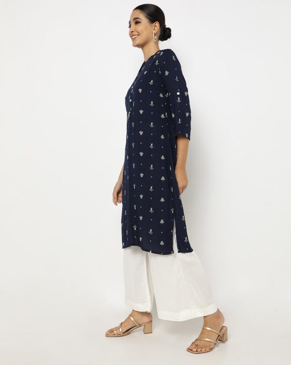 Block Print Straight Kurta - JioMart