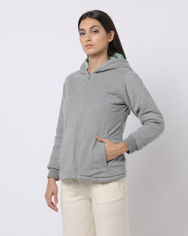 Hooded Reversible Jacket with Insert Pockets - JioMart