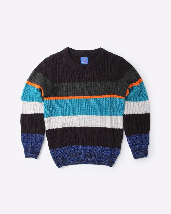 Colourblock Crew-Neck Sweater - JioMart