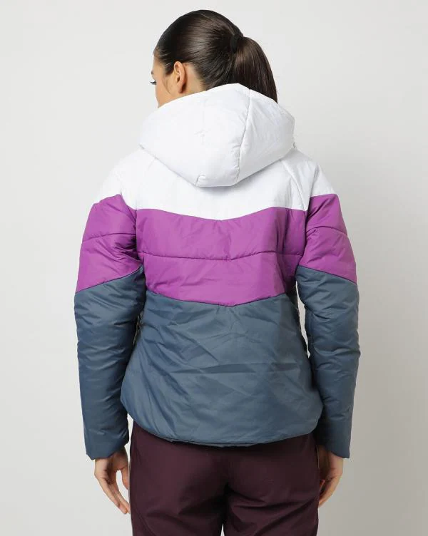 Colourblock Hooded Puffer Jacket - JioMart