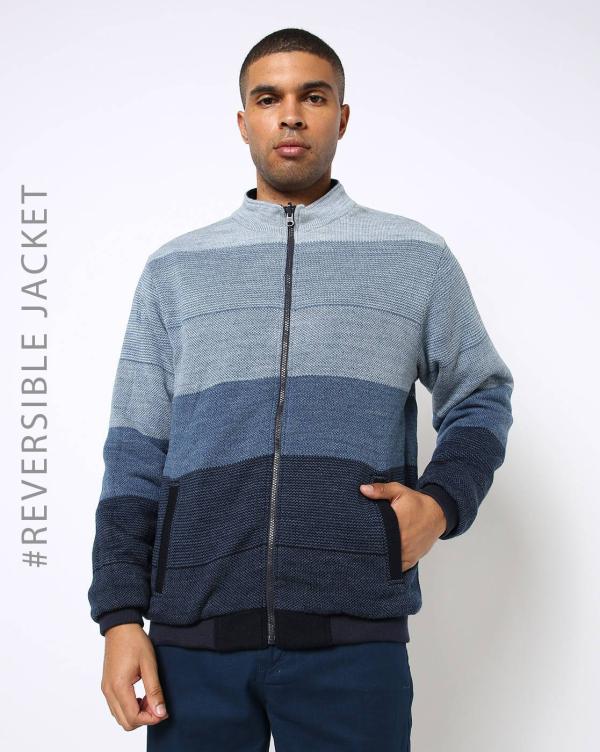 Slim Fit Reversible Zip-Front Jacket - JioMart