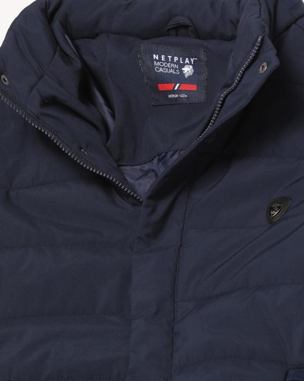 Zip-Front Slim Fit Puffer Jacket - JioMart