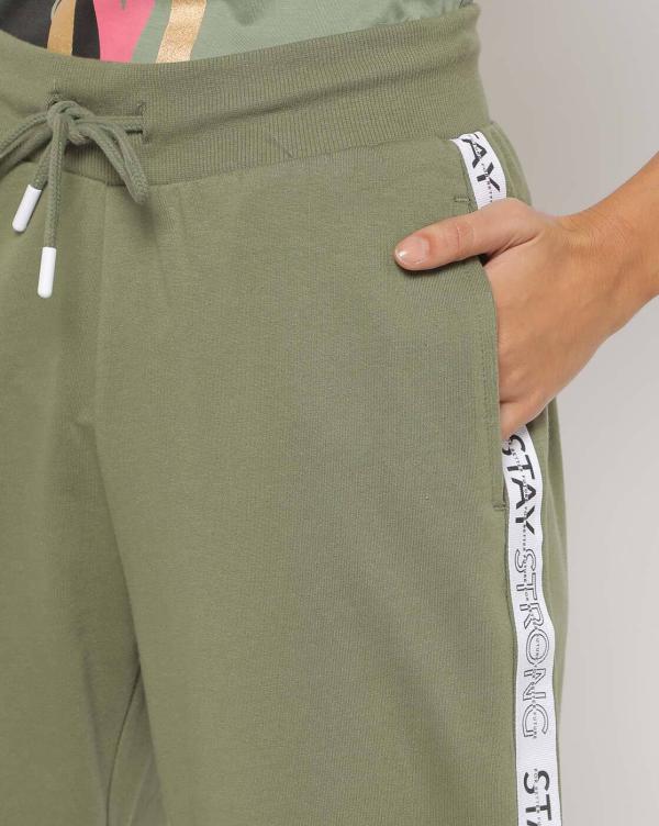 High-Rise Joggers with Typographic Print Taping - JioMart