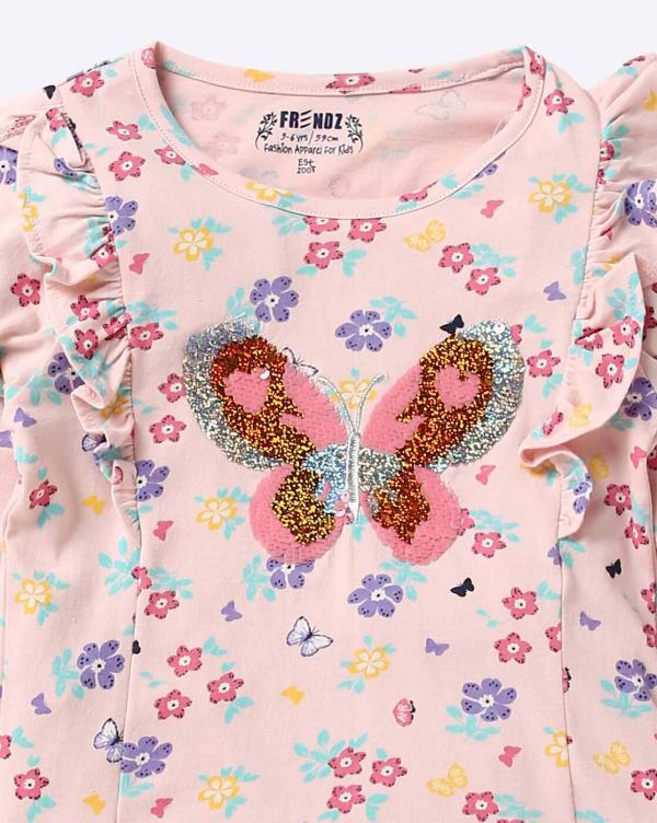 Floral Print Round-Neck Top - JioMart