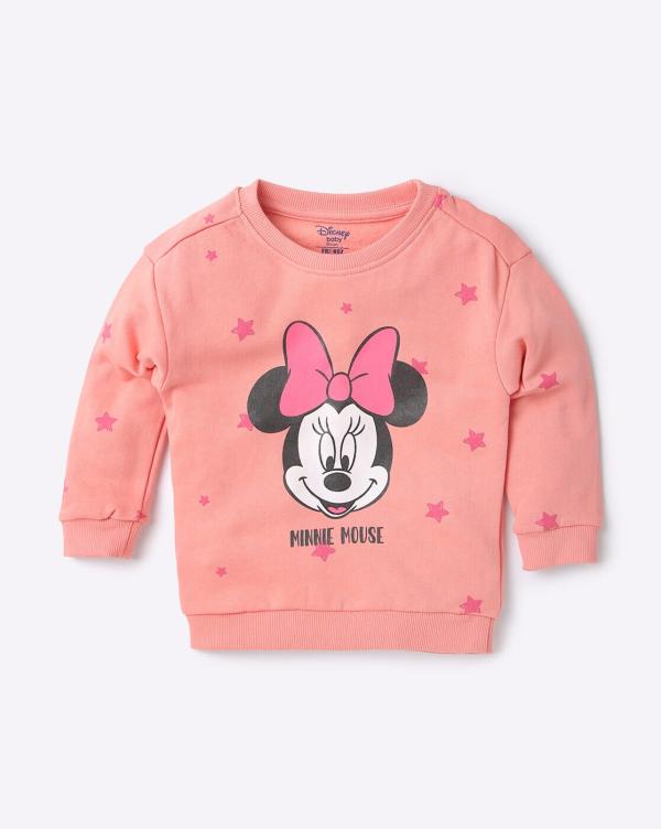 Minnie Mouse Print Crew-Neck Sweatshirt - JioMart