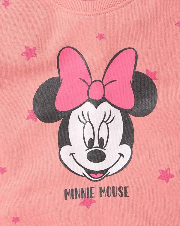 Minnie Mouse Print Crew-Neck Sweatshirt - JioMart