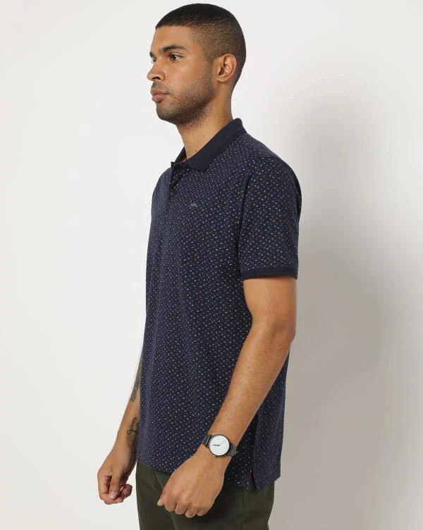 Micro Print Polo T-shirt - JioMart