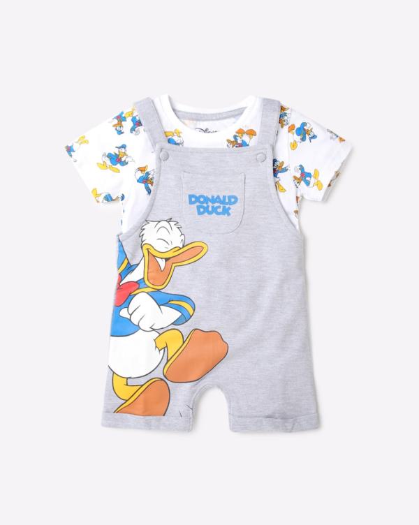 Donald Duck Print Dungaree with T-shirt - JioMart