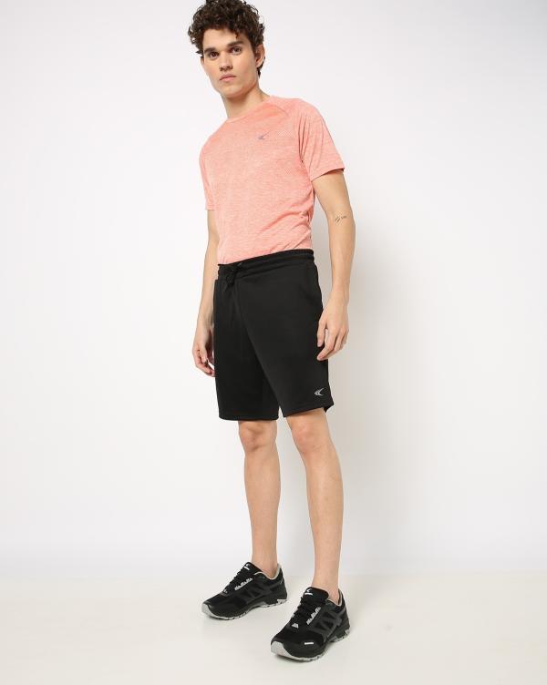 Typographic Print Flat-Front Shorts - JioMart