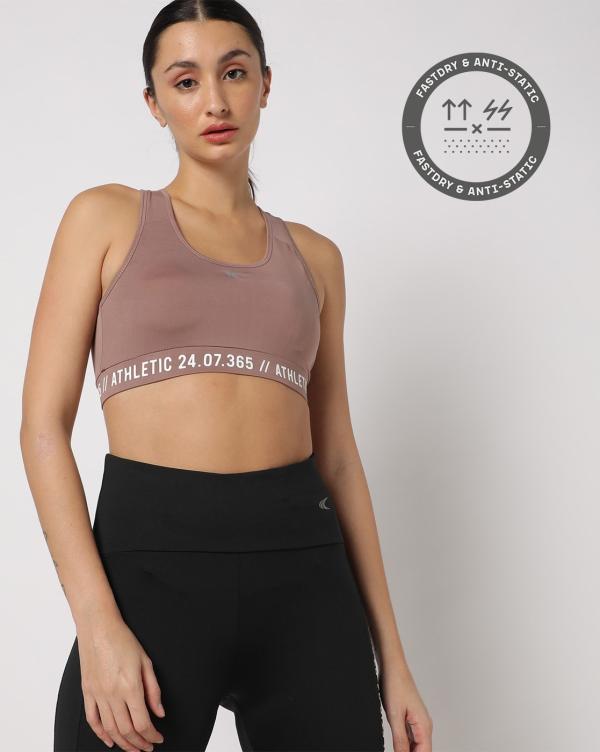 Typographic Print Training Sports Bra - JioMart