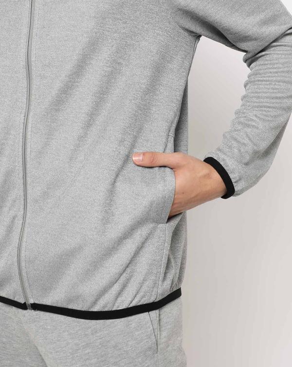 Heathered Zip-Front Jacket with Insert Pockets - JioMart