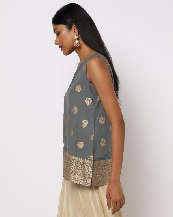 Block Print Sleeveless Top - JioMart