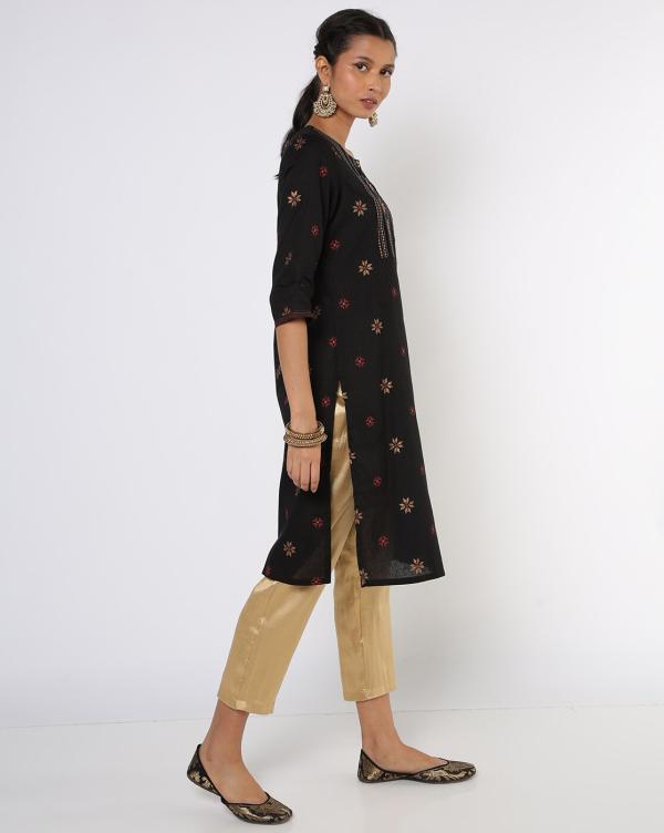 Floral Print Straight Kurta - JioMart