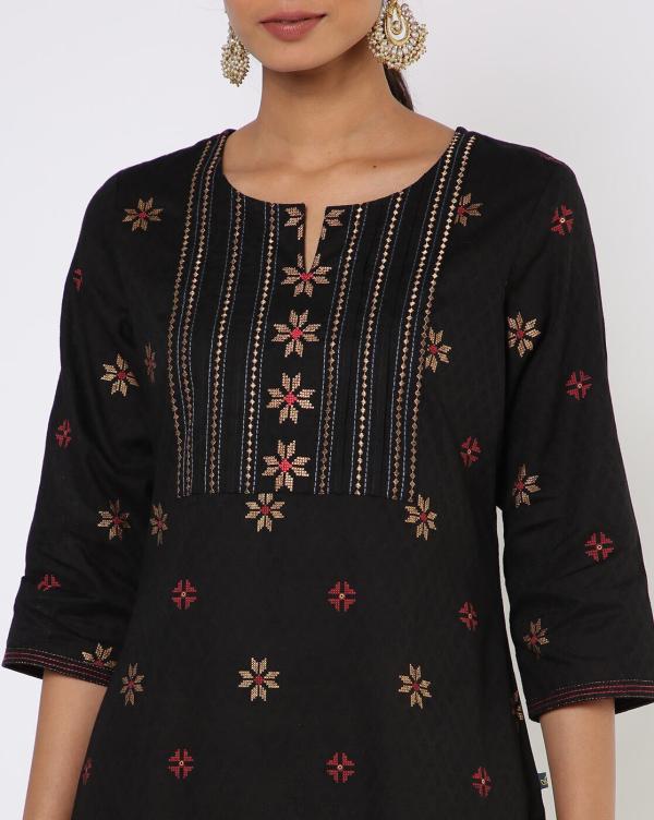 Floral Print Straight Kurta - JioMart