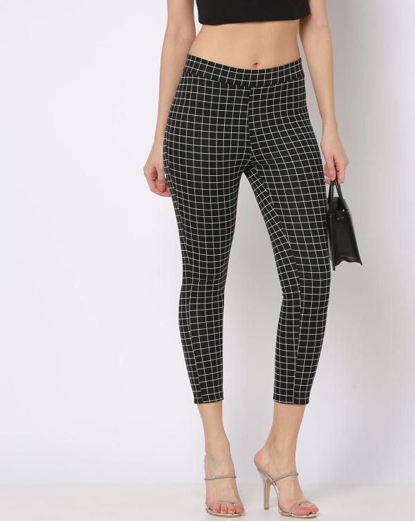 Checked Slim Fit Pants - JioMart