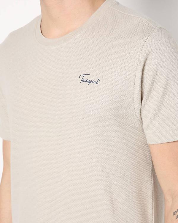 Popcorn Textured Crew-Neck T-shirt - JioMart