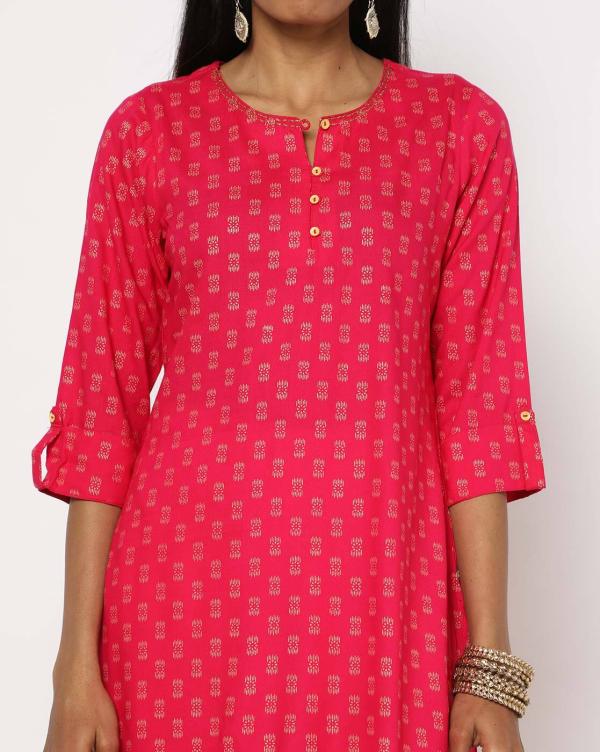 Block Print Straight Kurta - JioMart