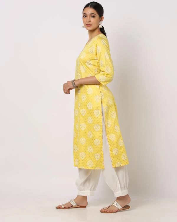 Block Print Straight Kurta Set - JioMart